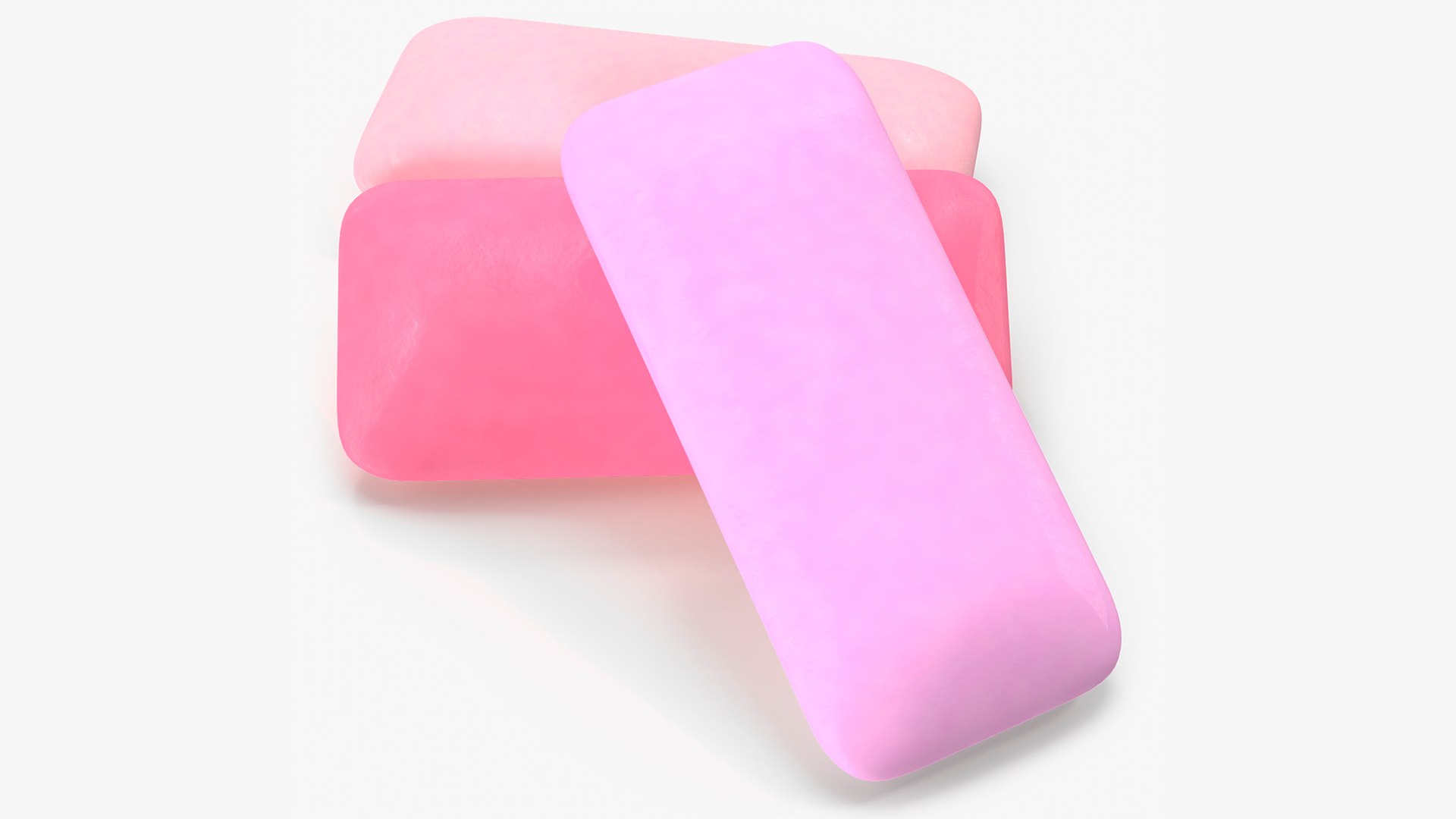 Chewing Gum Pads Colored 3D Model - TurboSquid 2051143