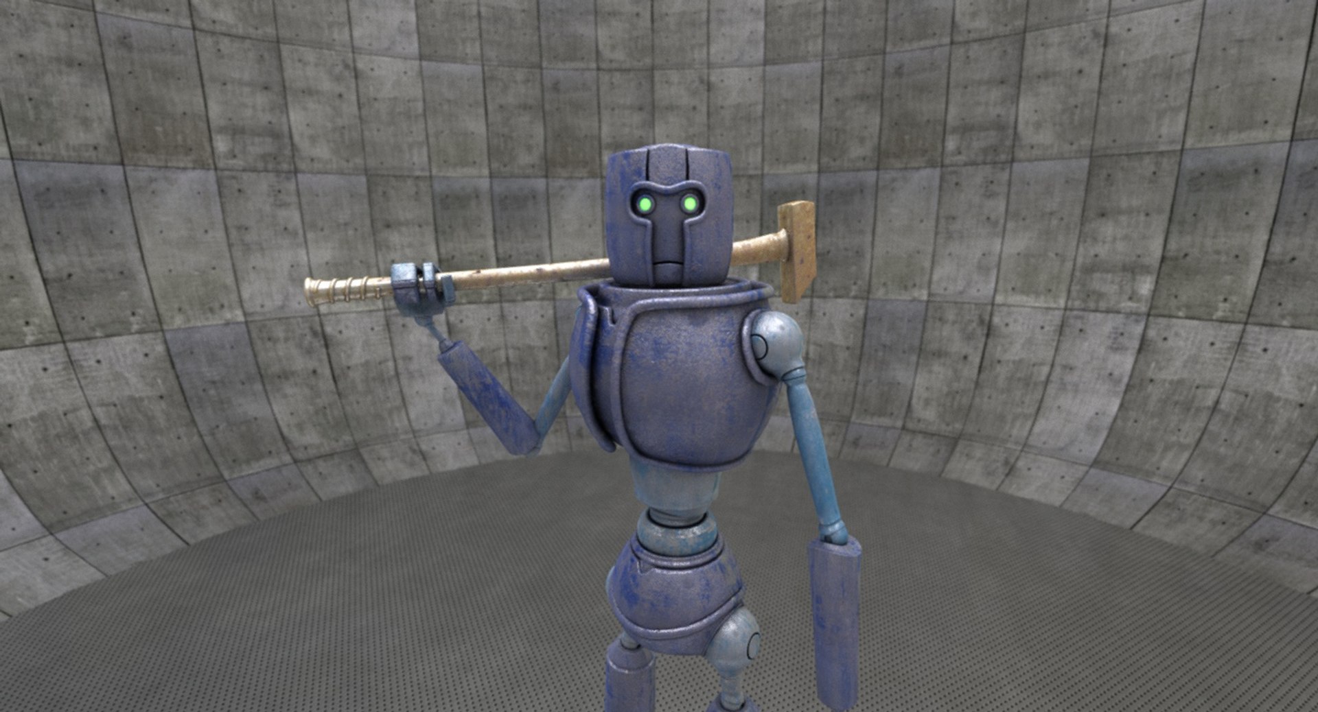 Sci-fi Factory Worker Robot Model - TurboSquid 1155128