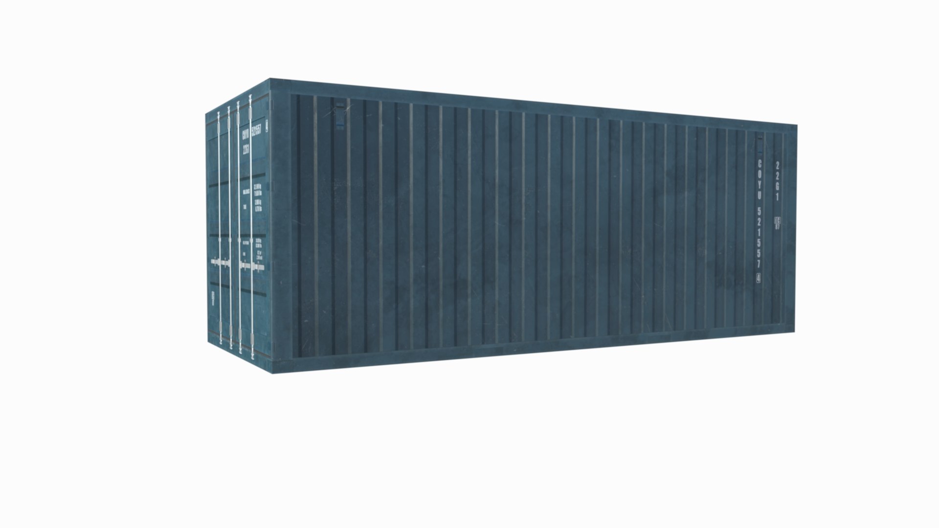 Container 20 Ft ISO Low Poly Model - TurboSquid 2142594