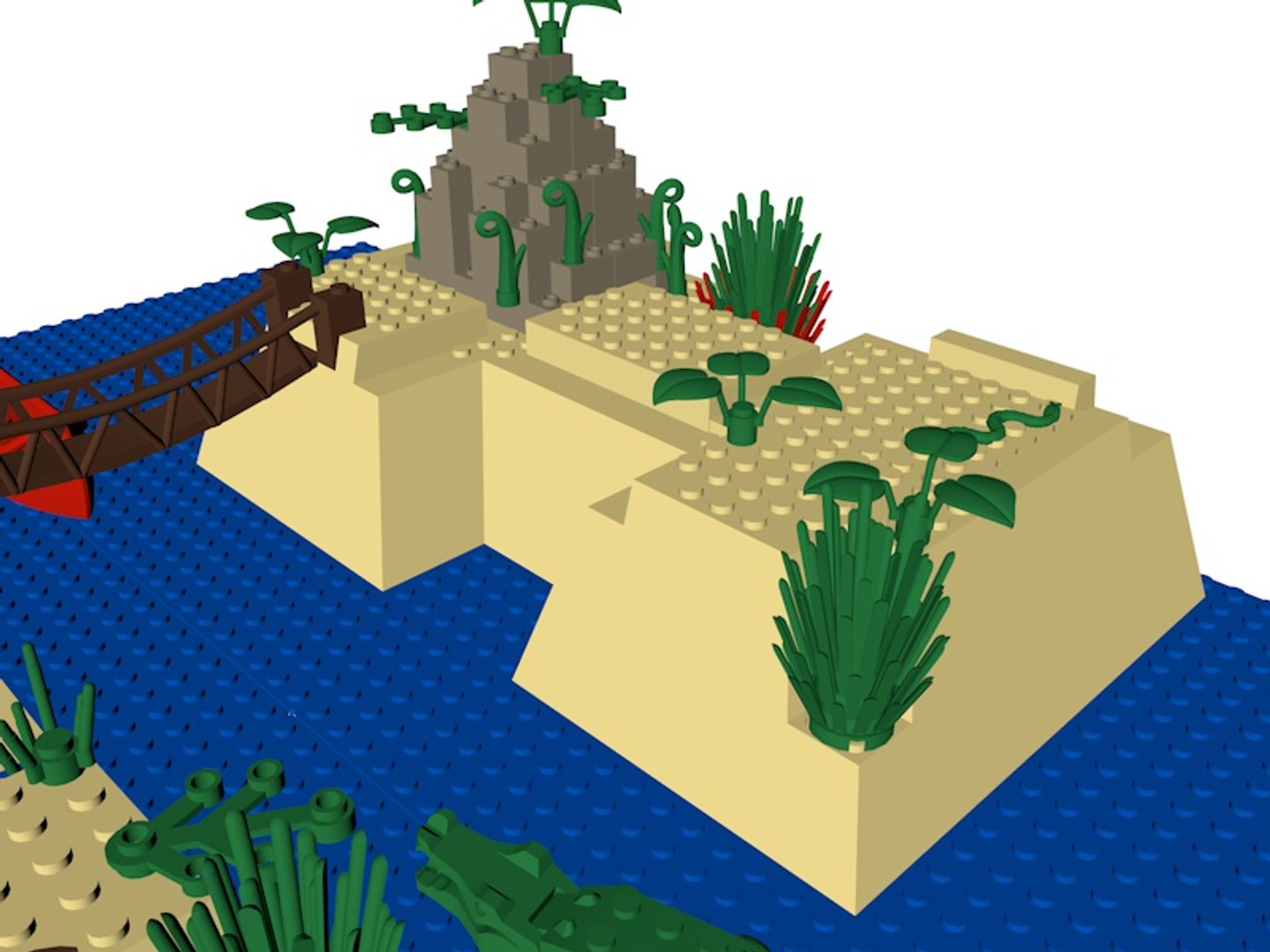 Lego Scene Island 3D Model - TurboSquid 1215714