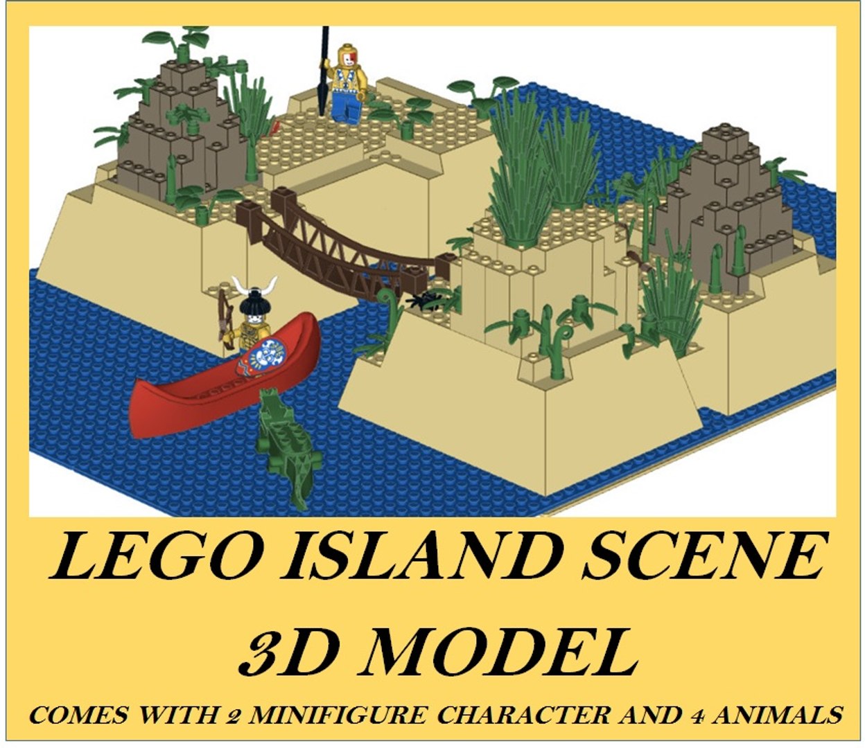Lego Scene Island 3D Model - TurboSquid 1215714