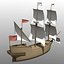 Free Ships Modo Susan Constant 3d Model