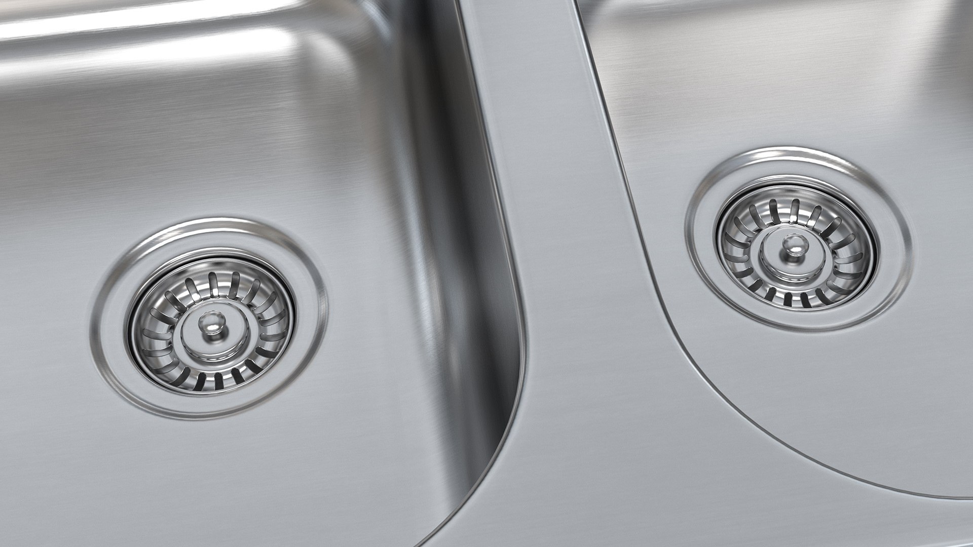 Double Bowl Integrated Kitchen Sink Model - TurboSquid 1726056