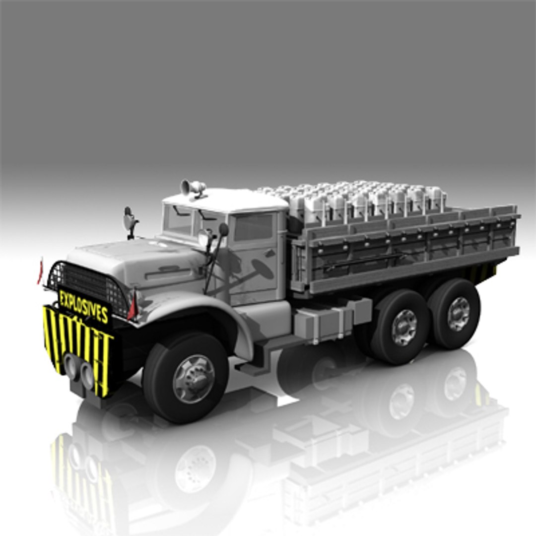 3d White666 Truck Model