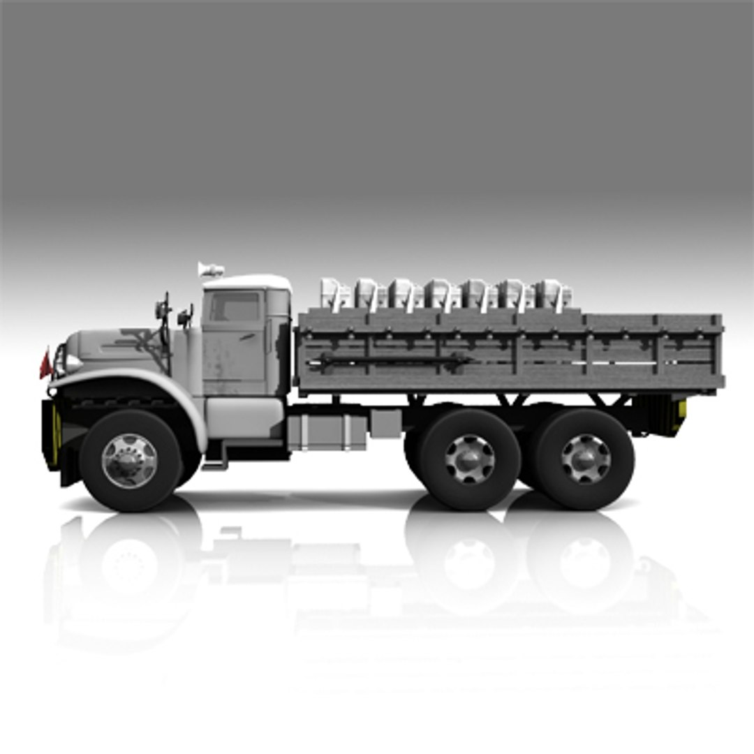 3d White666 Truck Model