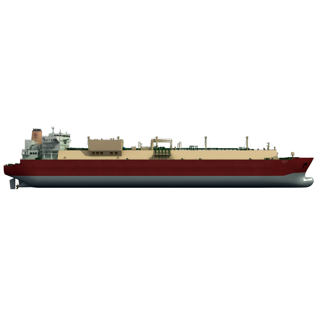 q-max carrier lng mozah 3d model