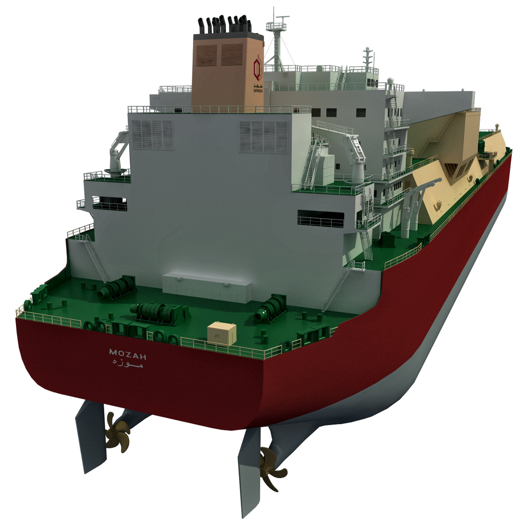 q-max carrier lng mozah 3d model