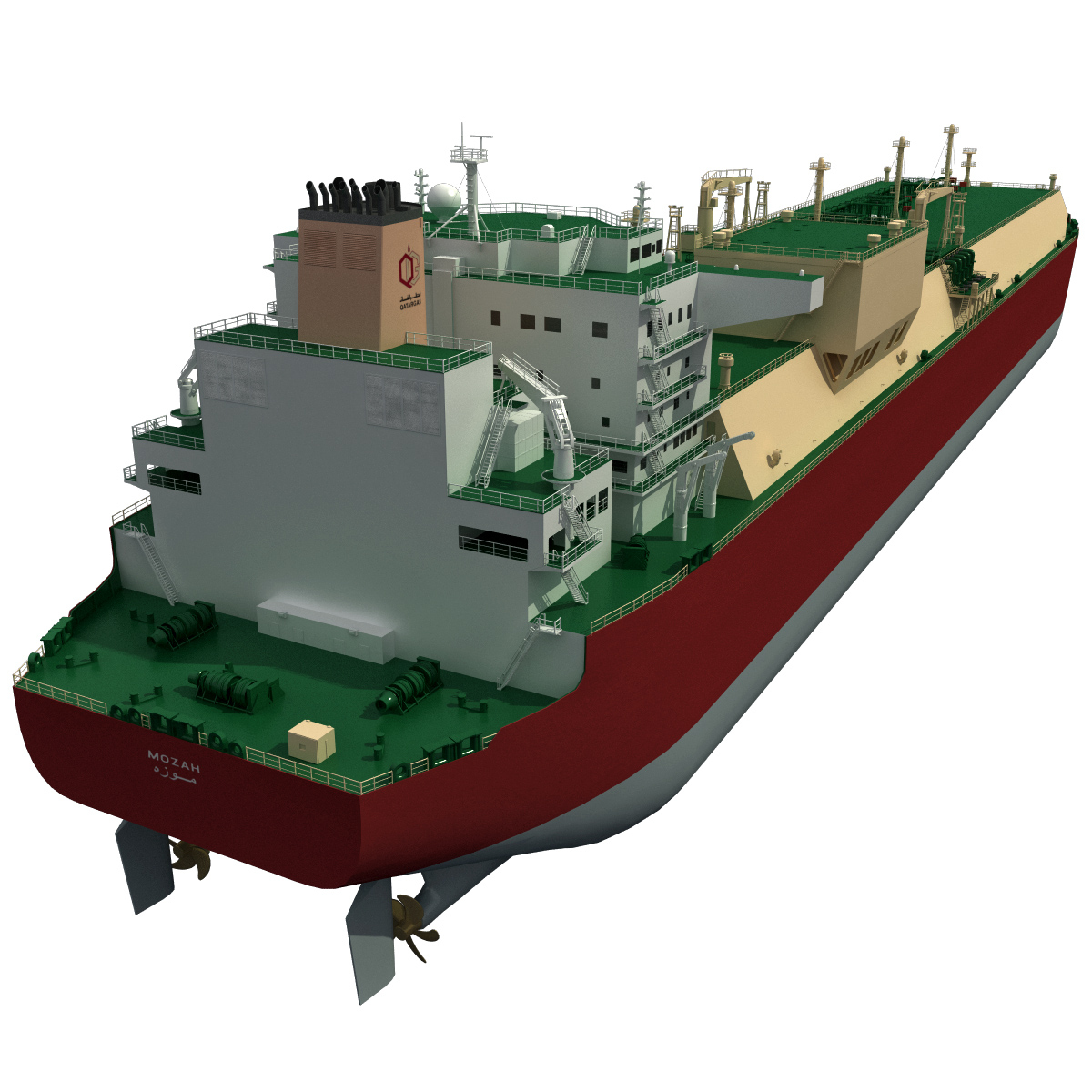 q-max carrier lng mozah 3d model