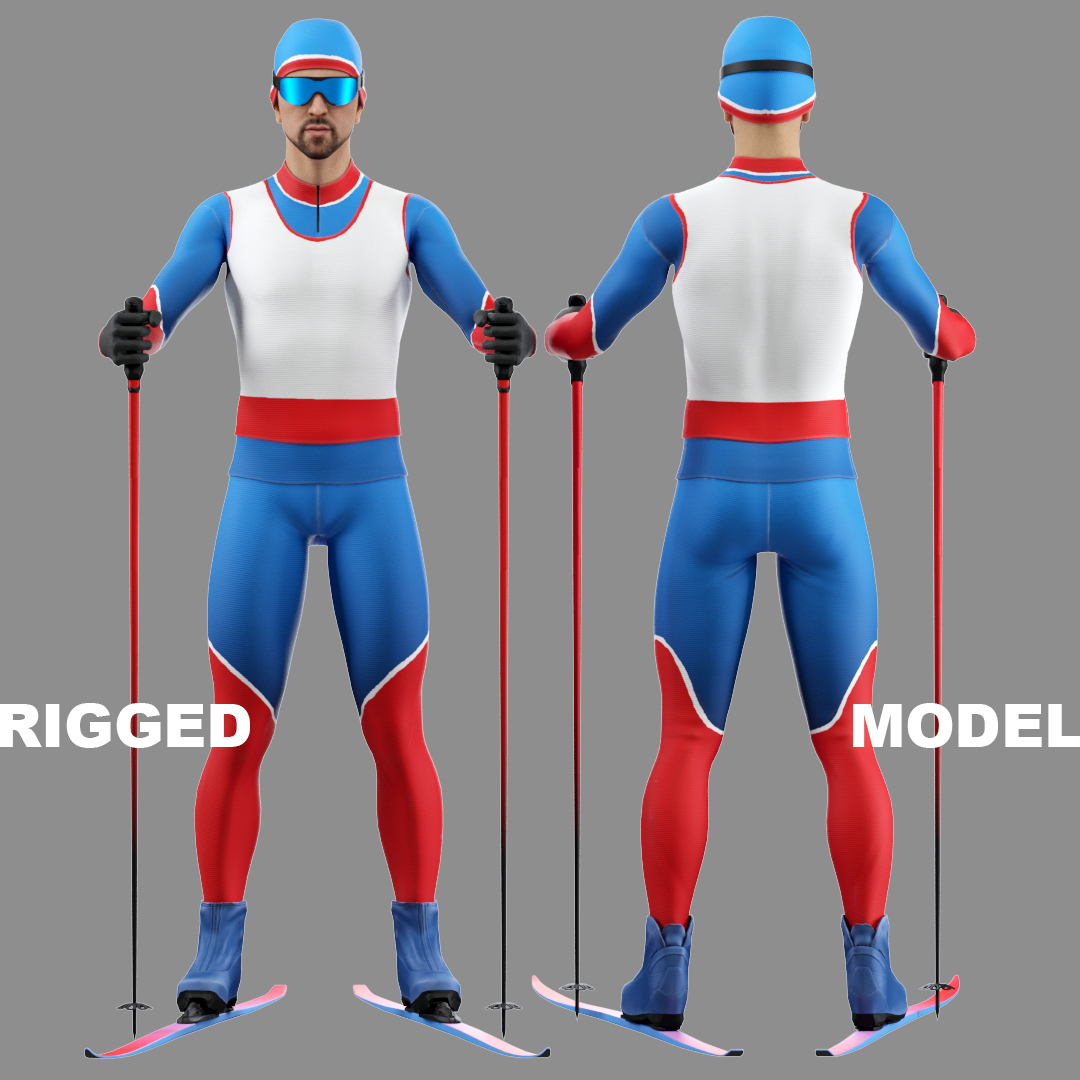 3D Skier - TurboSquid 1734819