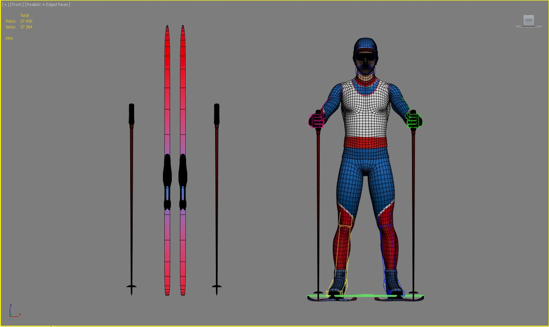 3D Skier - TurboSquid 1734819