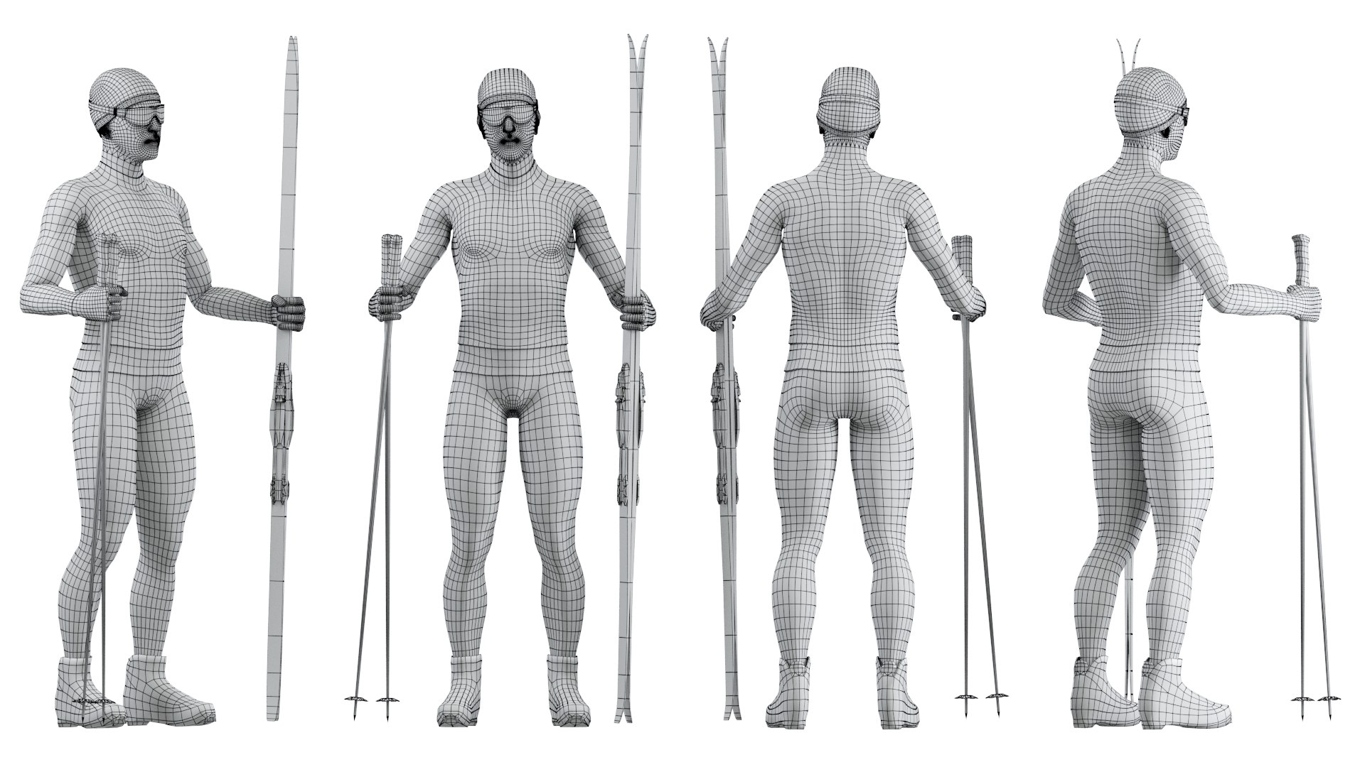 3D Skier - TurboSquid 1734819