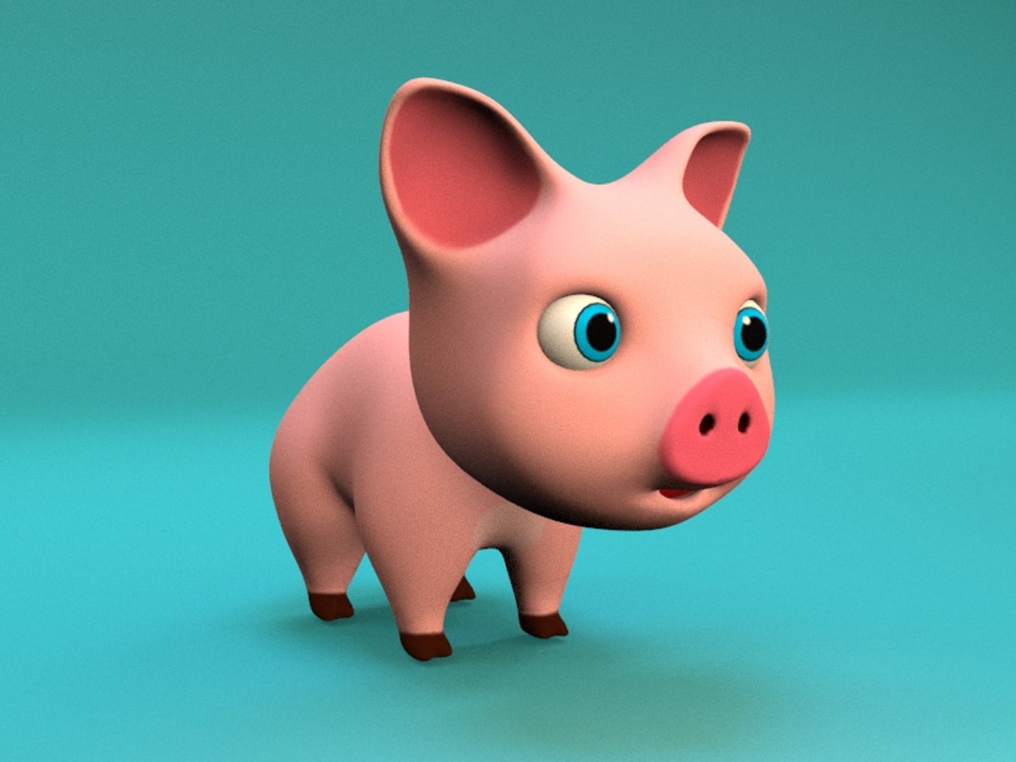 3D Model Pig Cartoon Little - TurboSquid 1573090