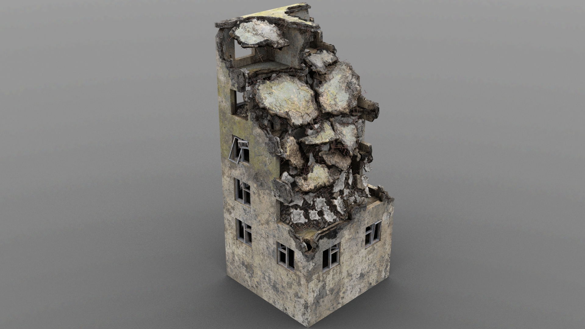 Ruined building 3D model - TurboSquid 1548074