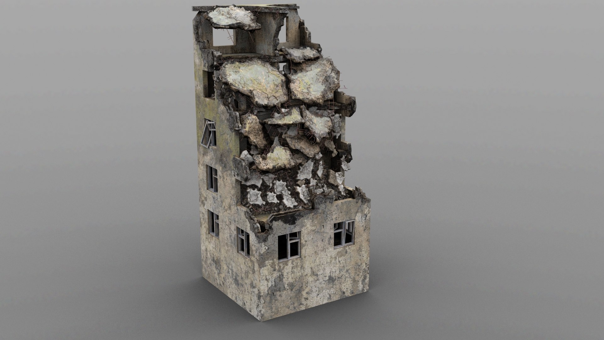Ruined building 3D model - TurboSquid 1548074