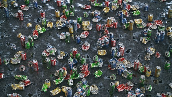 modelo 3d Contenedores de basura, bebidas, 24 tipos - PBR AssetKit ...