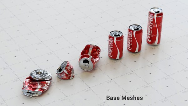 modelo 3d Contenedores de basura, bebidas, 24 tipos - PBR AssetKit ...