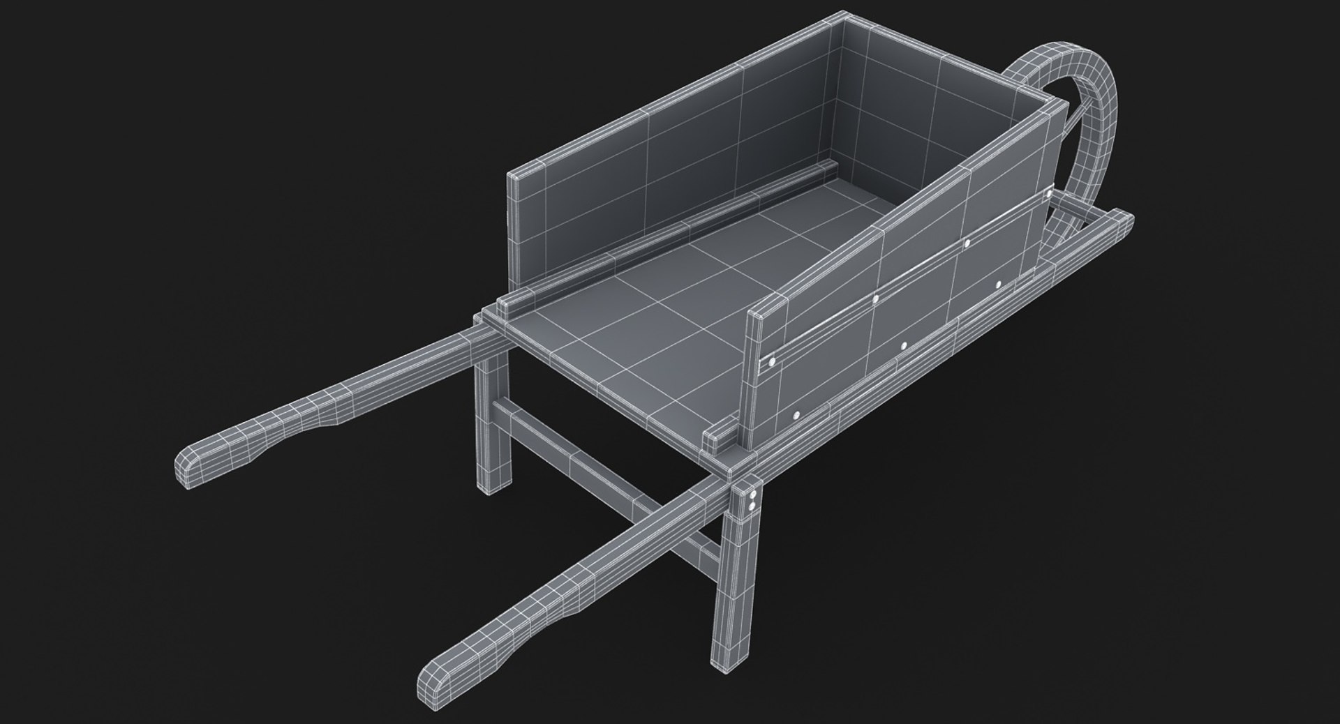 Wooden wheelbarrow model - TurboSquid 1424859
