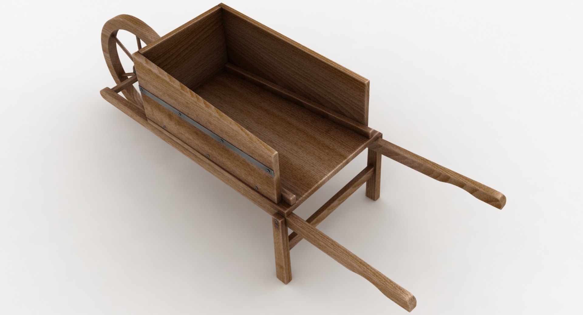 Wooden wheelbarrow model - TurboSquid 1424859
