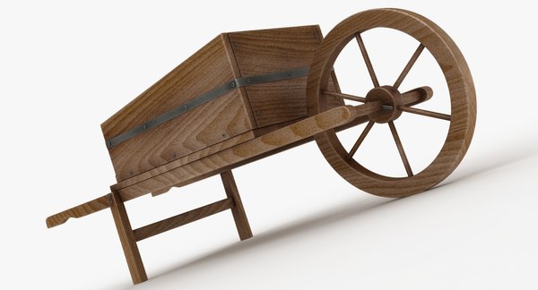 Wooden wheelbarrow model - TurboSquid 1424859