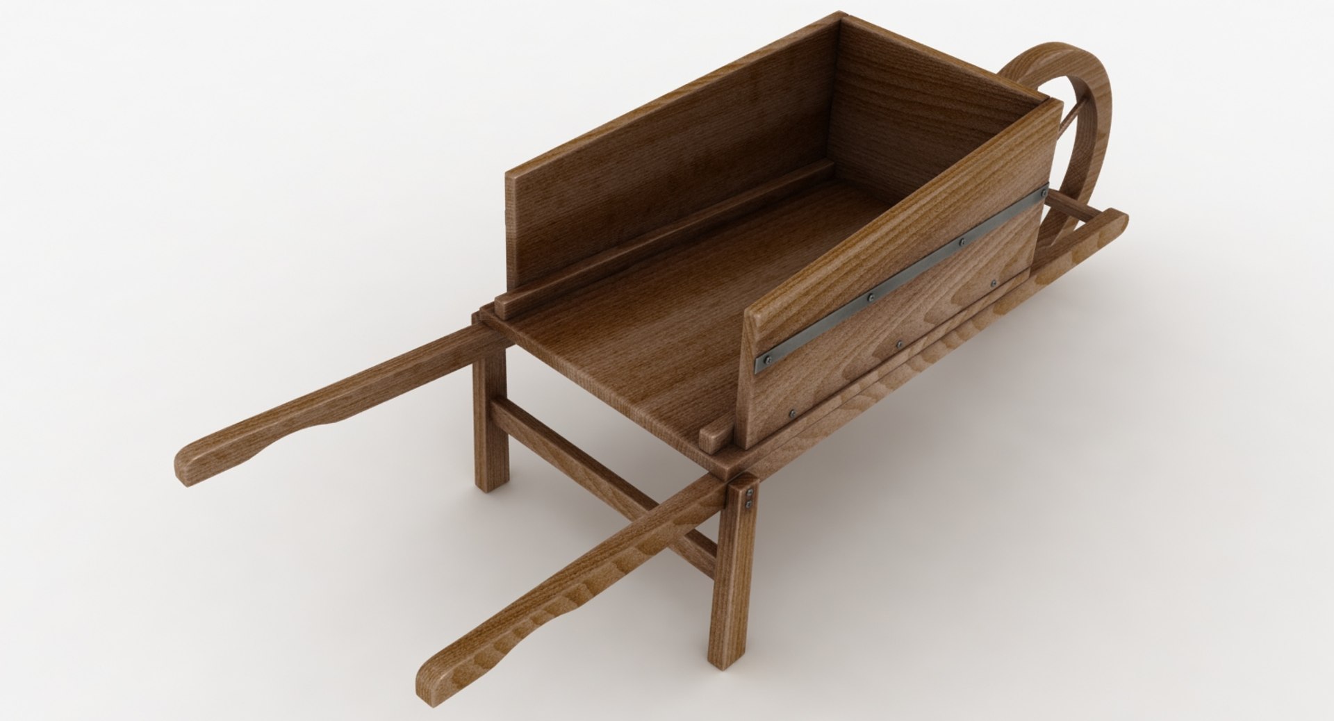 Wooden Wheelbarrow Model - TurboSquid 1424859