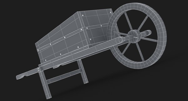 Wooden wheelbarrow model - TurboSquid 1424859