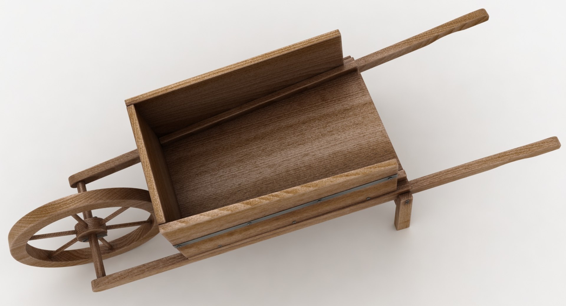 Wooden Wheelbarrow Model - TurboSquid 1424859