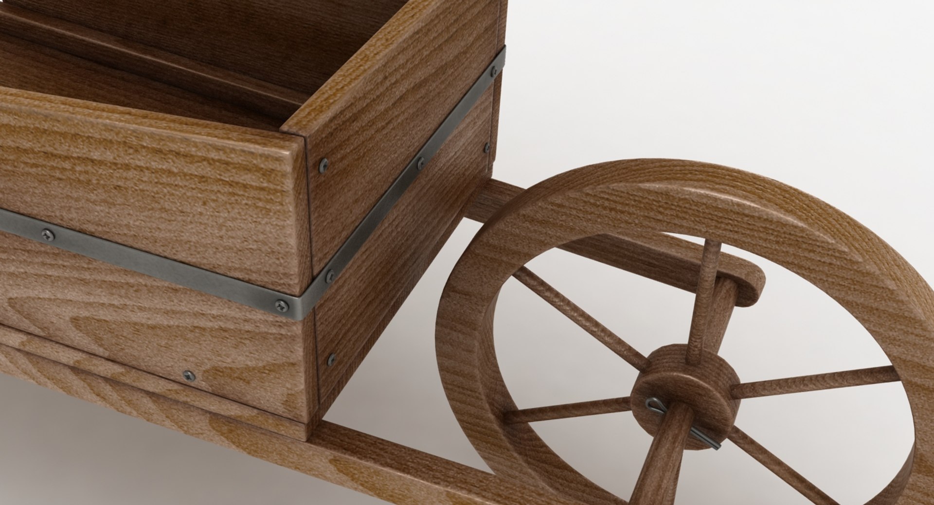 Wooden wheelbarrow model - TurboSquid 1424859