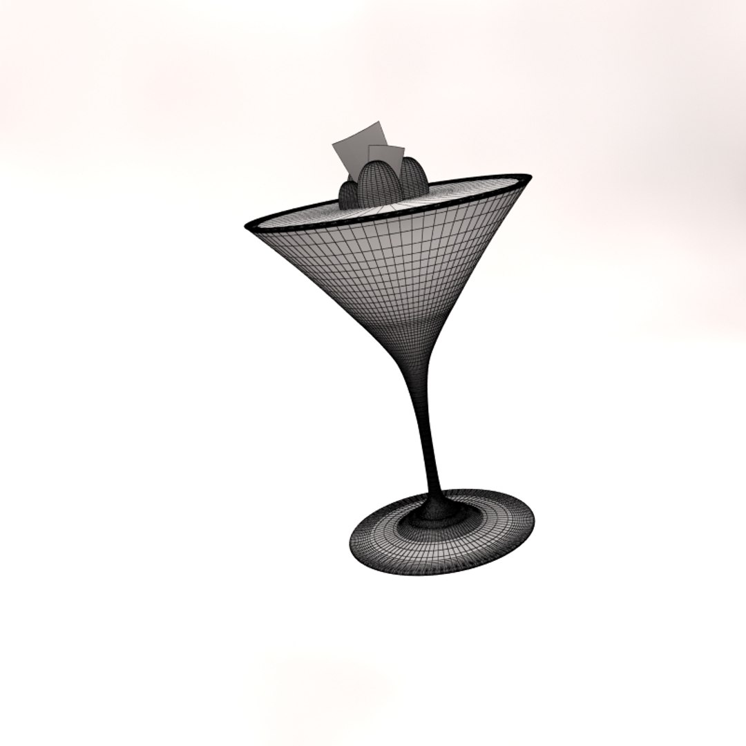 Raspberry Martini Cocktail 3d Model
