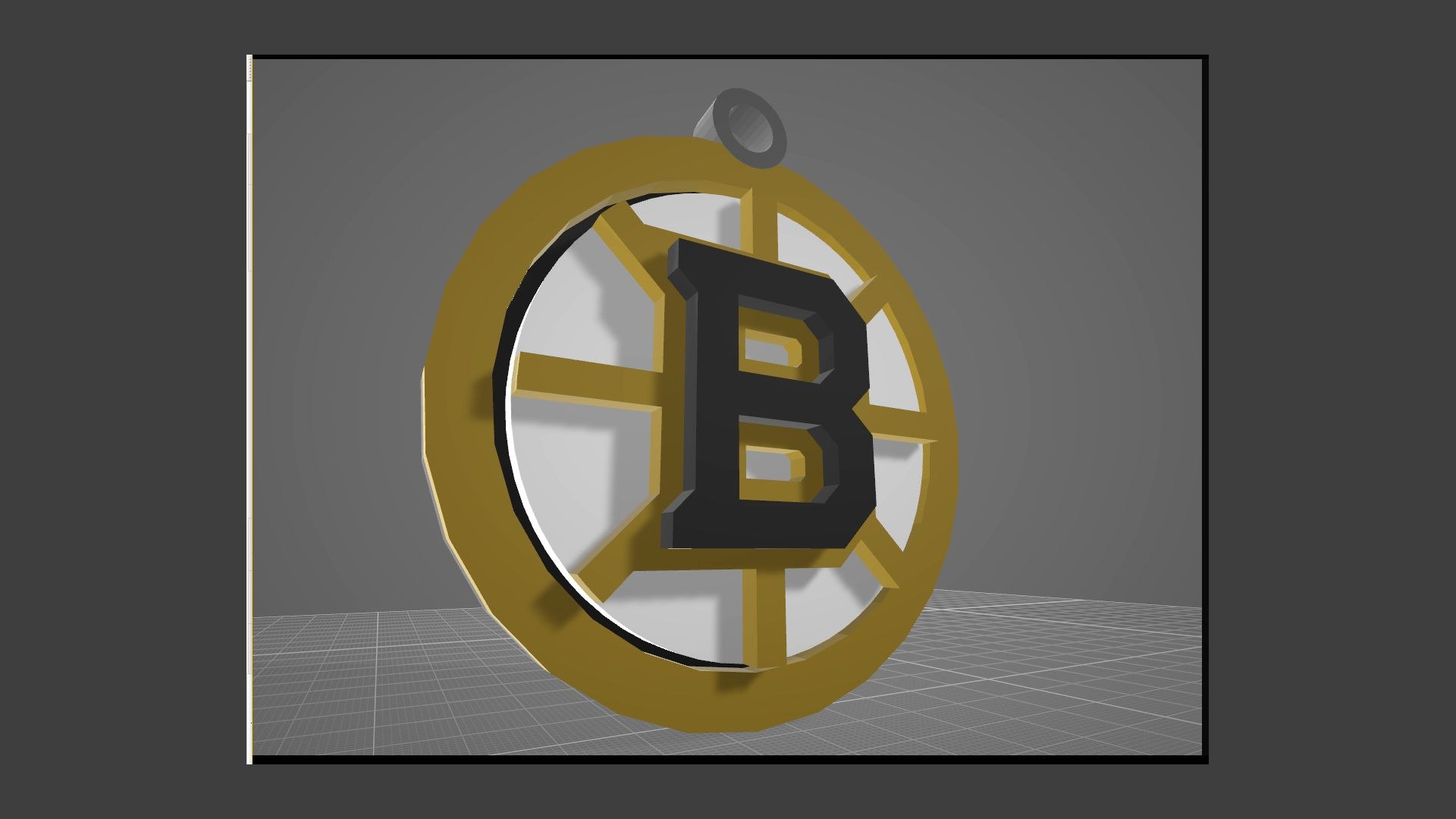 3D Boston Bruins Keychan Shield Printable And PBR Model - TurboSquid ...
