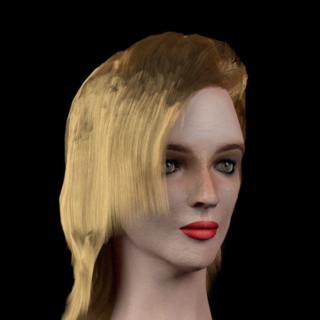 Female Head Elsa 3D Model - TurboSquid 1231029