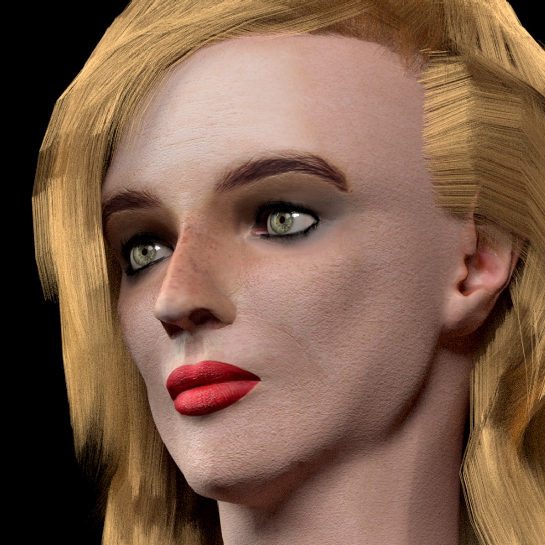 Female Head Elsa 3D Model - TurboSquid 1231029
