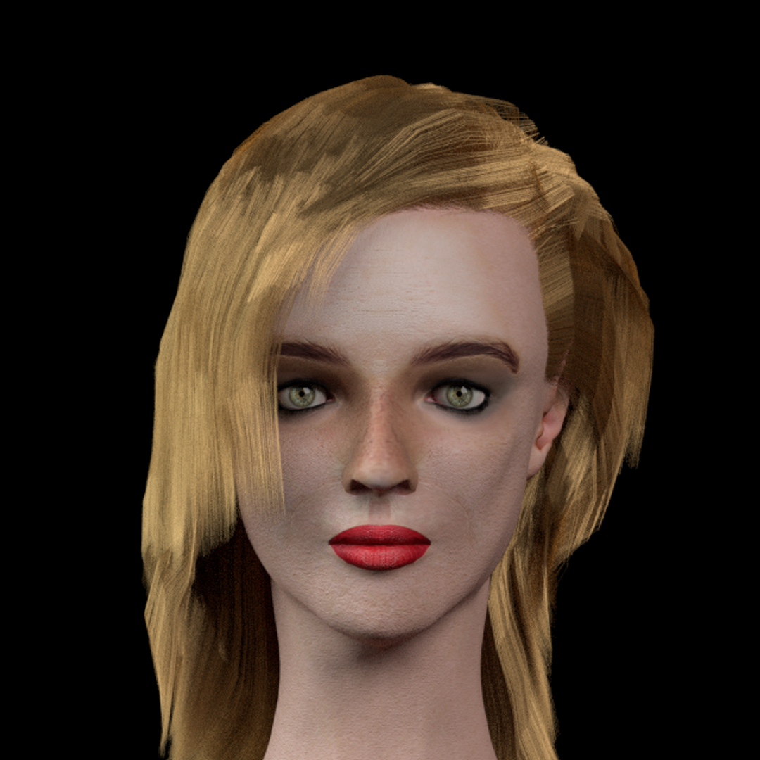 Female Head Elsa 3D Model - TurboSquid 1231029