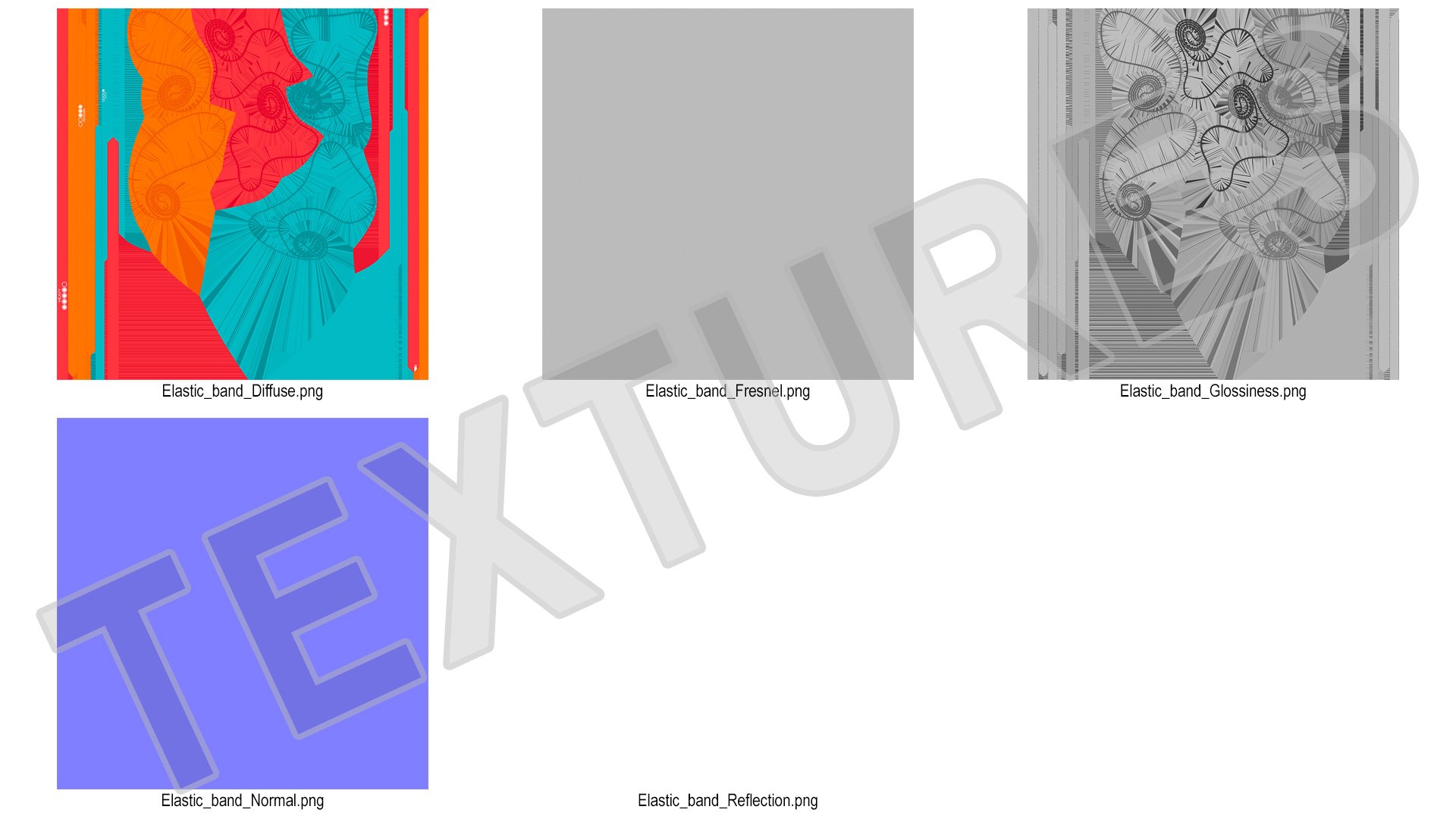 3D elastic resistance band set - TurboSquid 1618975