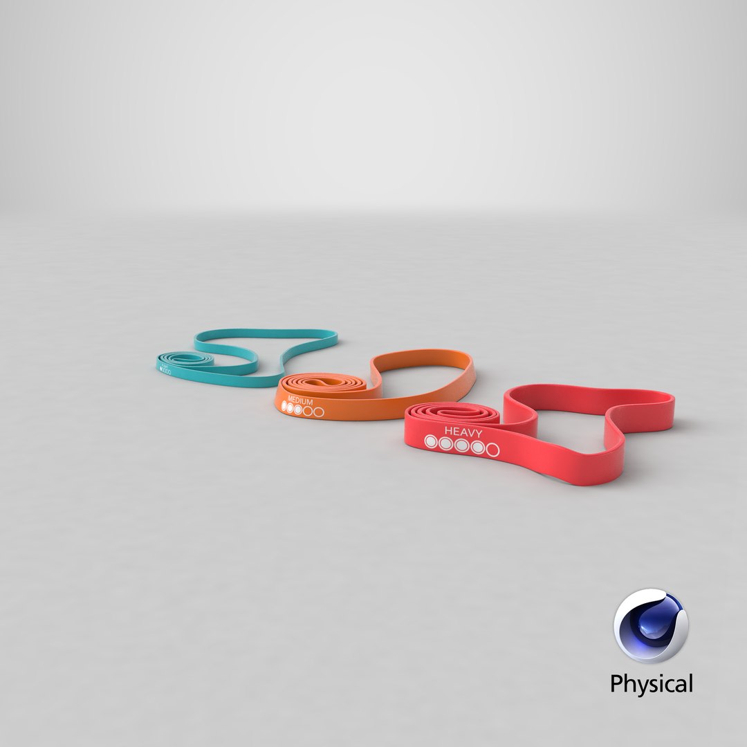 3D elastic resistance band set - TurboSquid 1618975