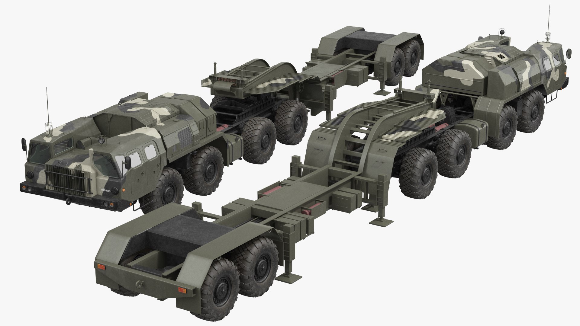 Maz 74106 Trailer Camouflage 3D Model - TurboSquid 1654510