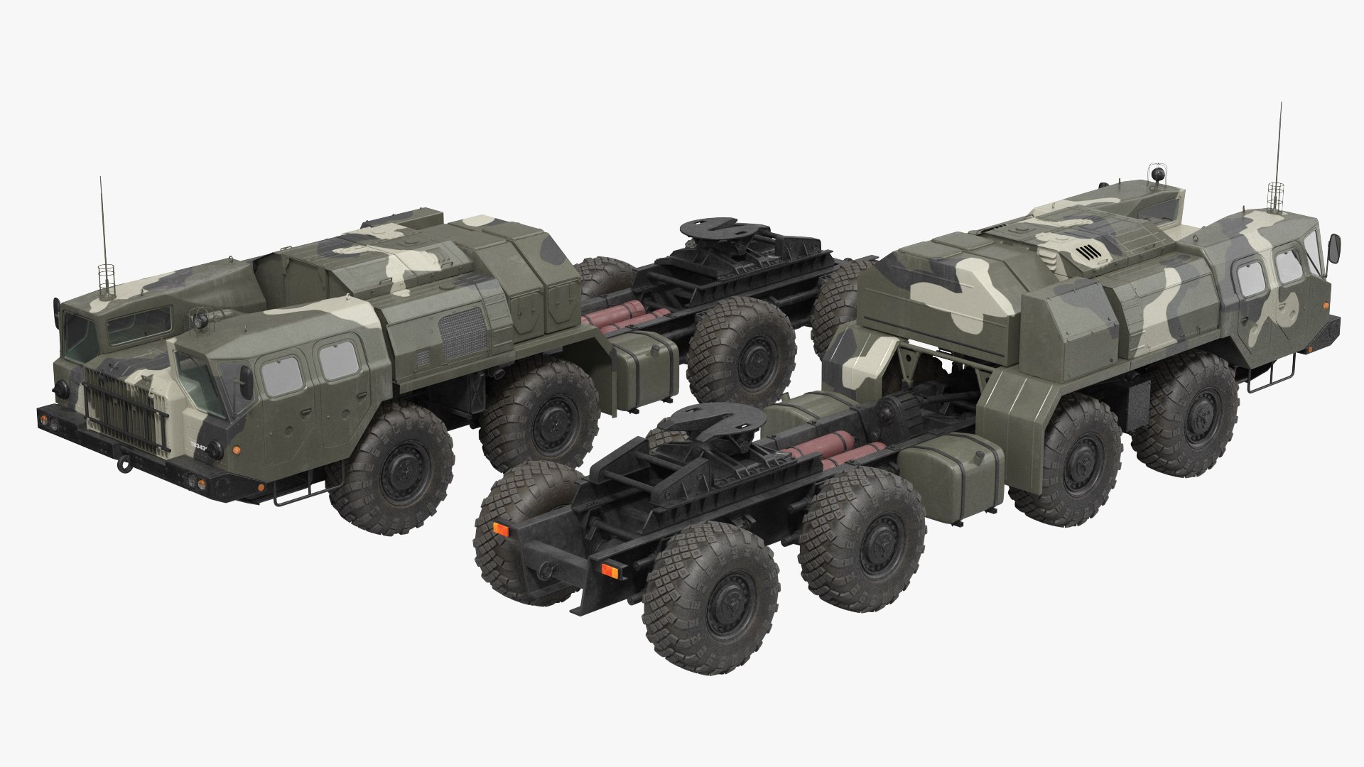Maz 74106 Trailer Camouflage 3D Model - TurboSquid 1654510