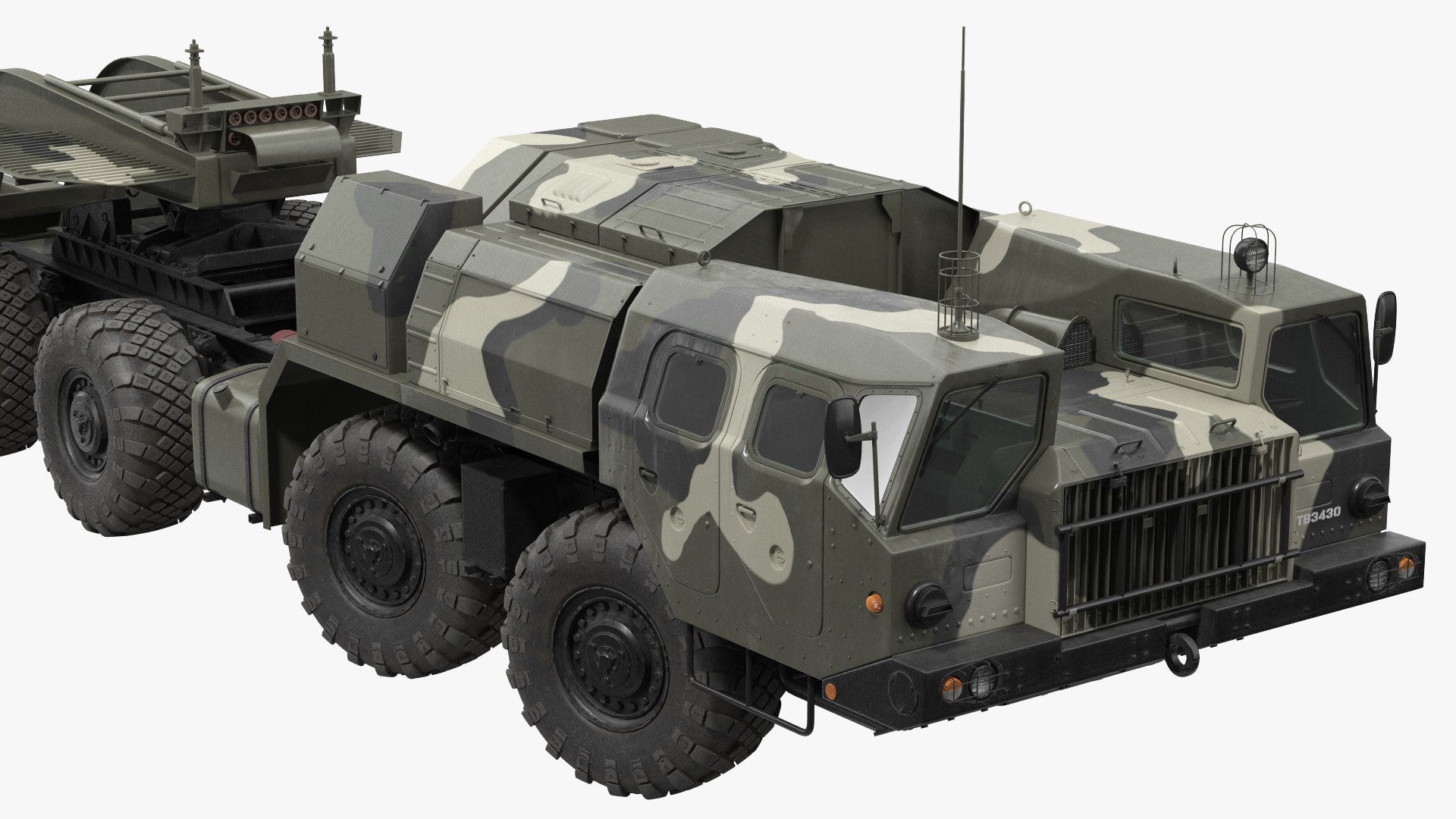 Maz 74106 trailer camouflage 3D model - TurboSquid 1654510