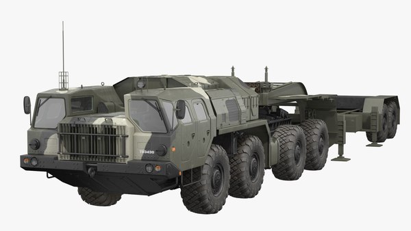 Maz 74106 trailer camouflage 3D model - TurboSquid 1654510
