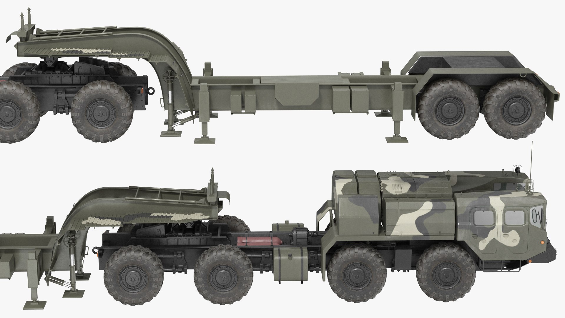 Maz 74106 Trailer Camouflage 3D Model - TurboSquid 1654510