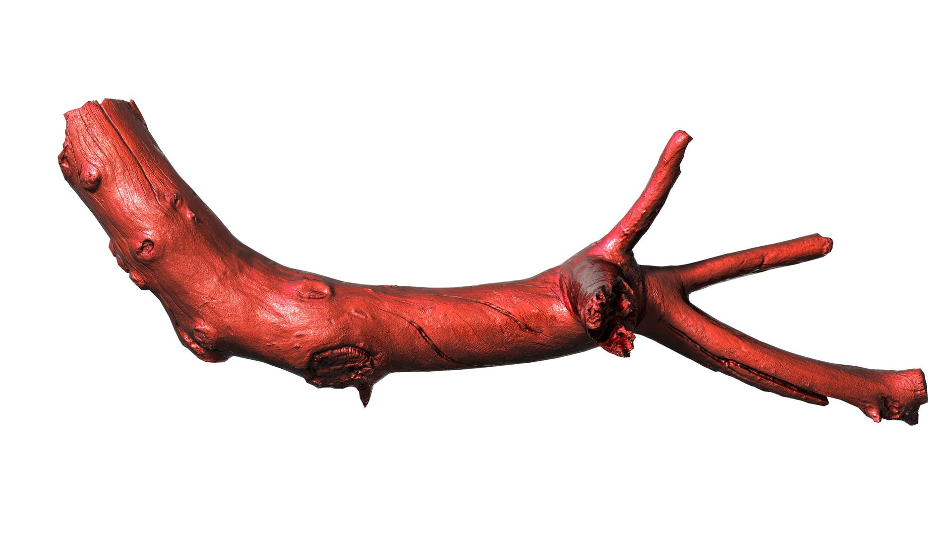 3d Branch Rotten Wood Model