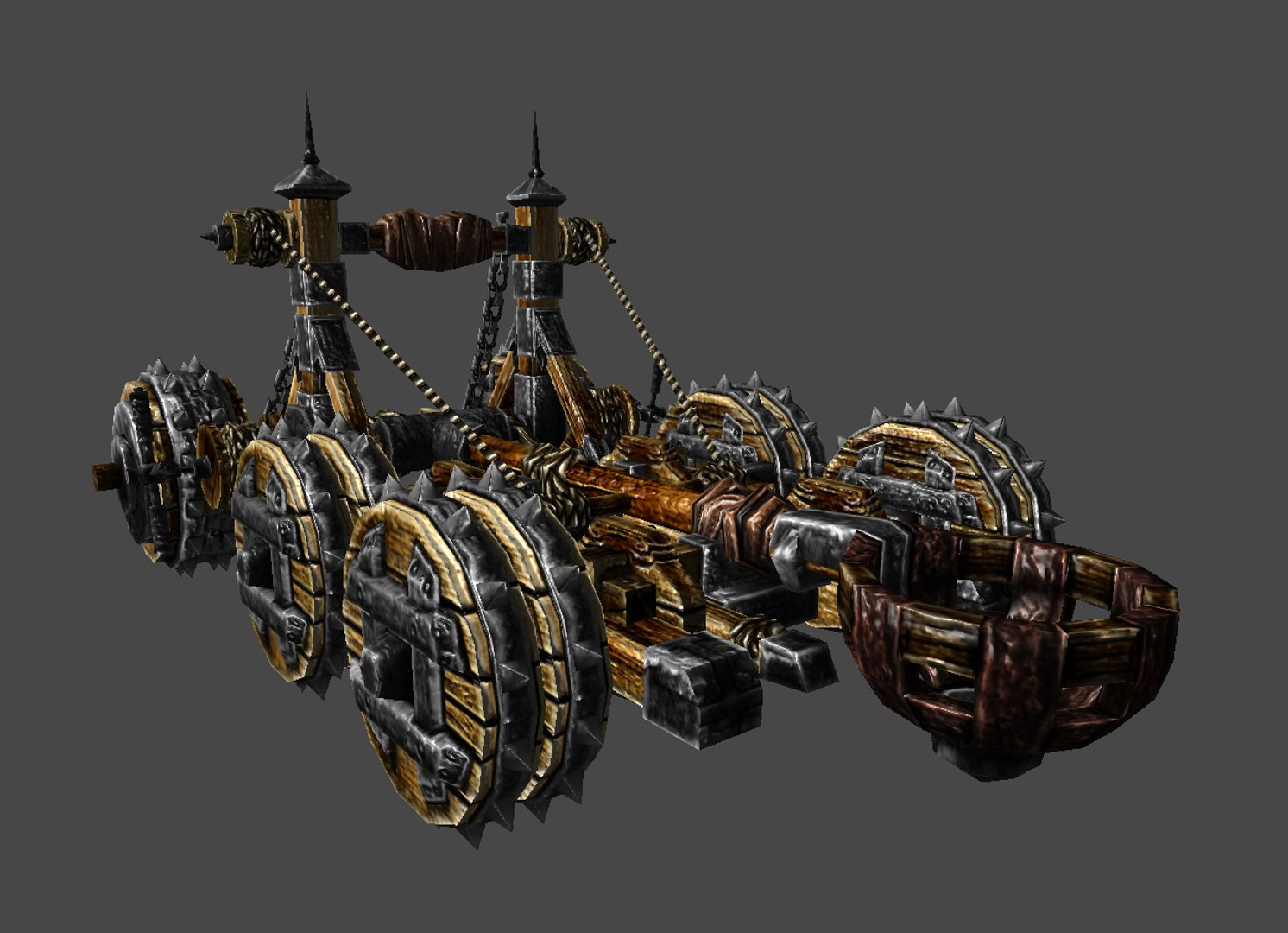 Medievil Catapult 3d Model