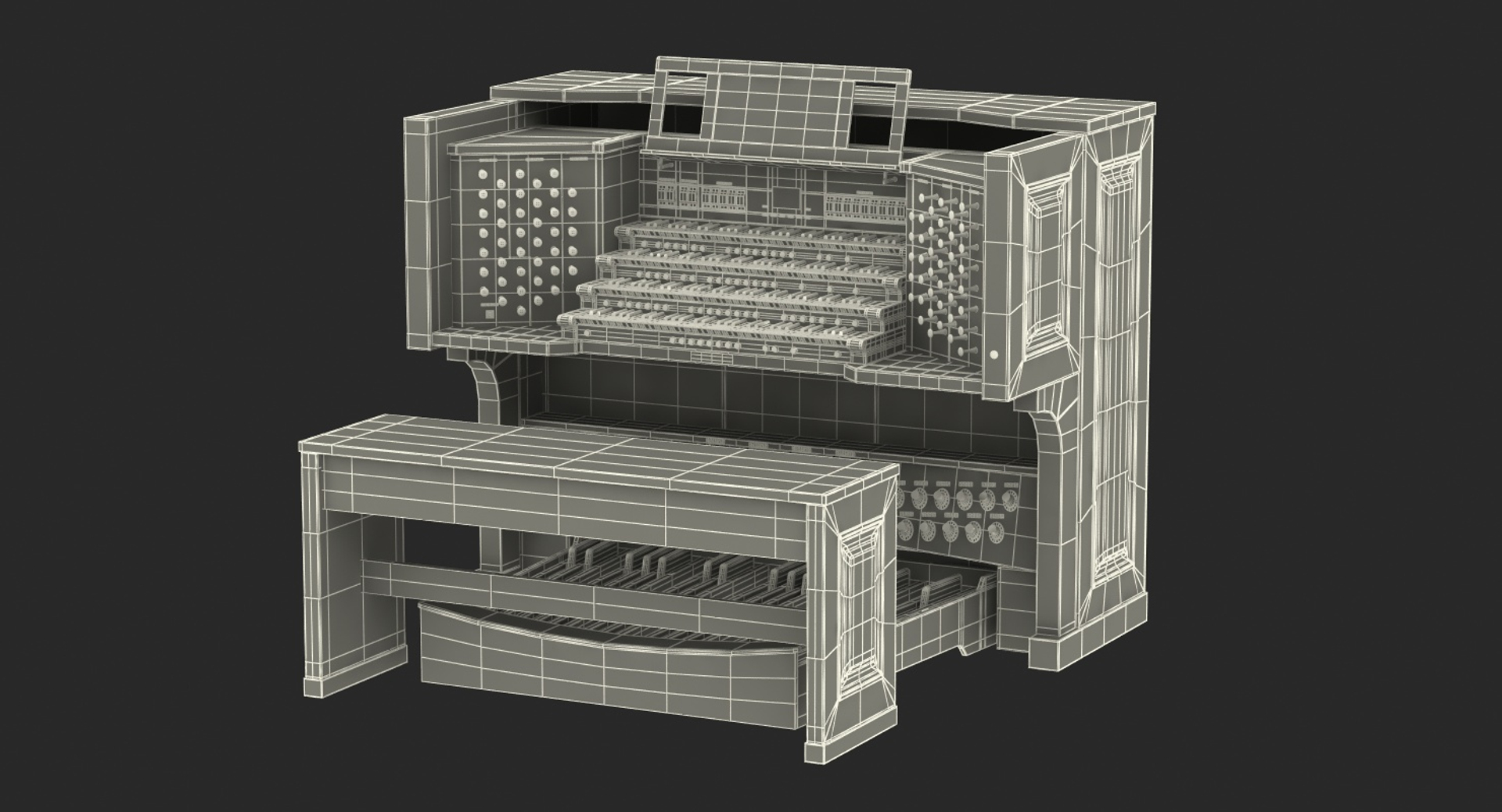 Organ Piano 3D Model - TurboSquid 1312712