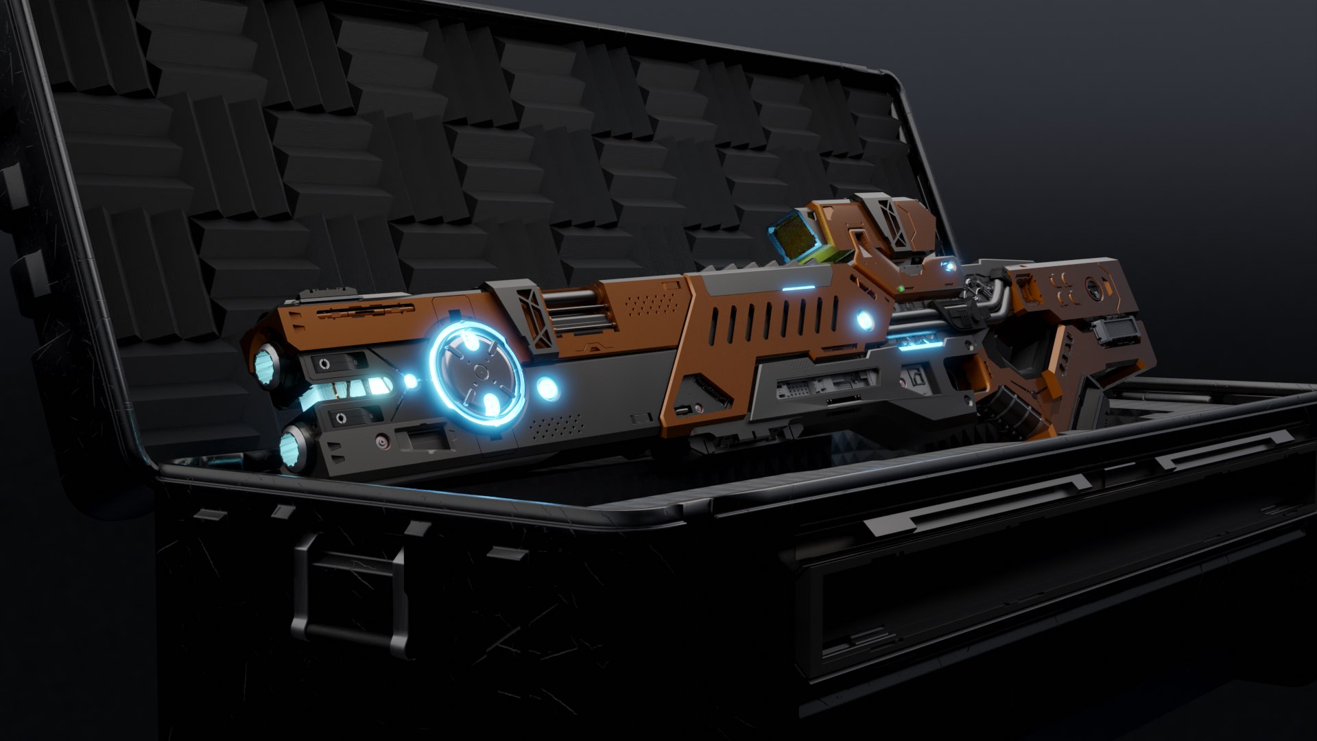 3D Sci-Fi pulse rifle textured and with firing effects model ...