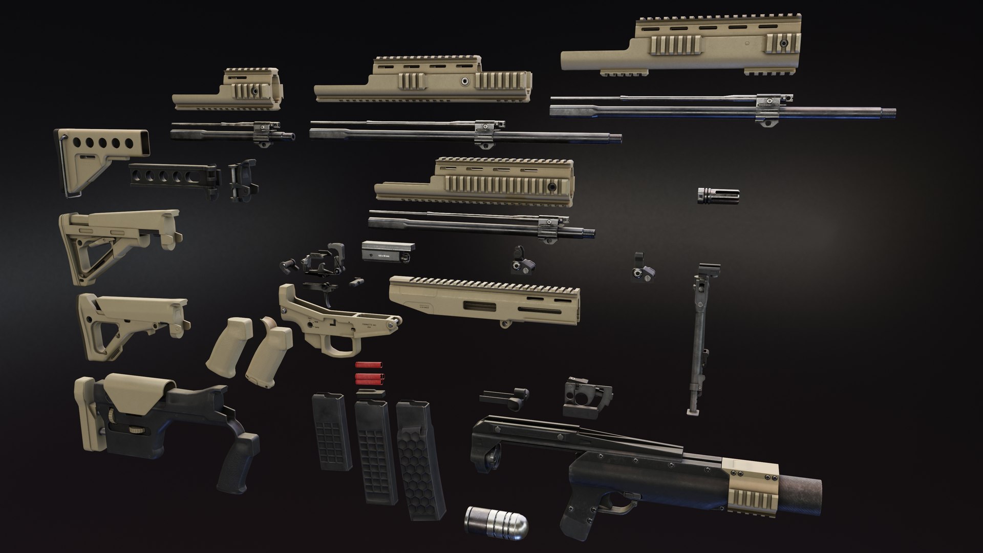 MX Rifles Series 3D Model - TurboSquid 2013537