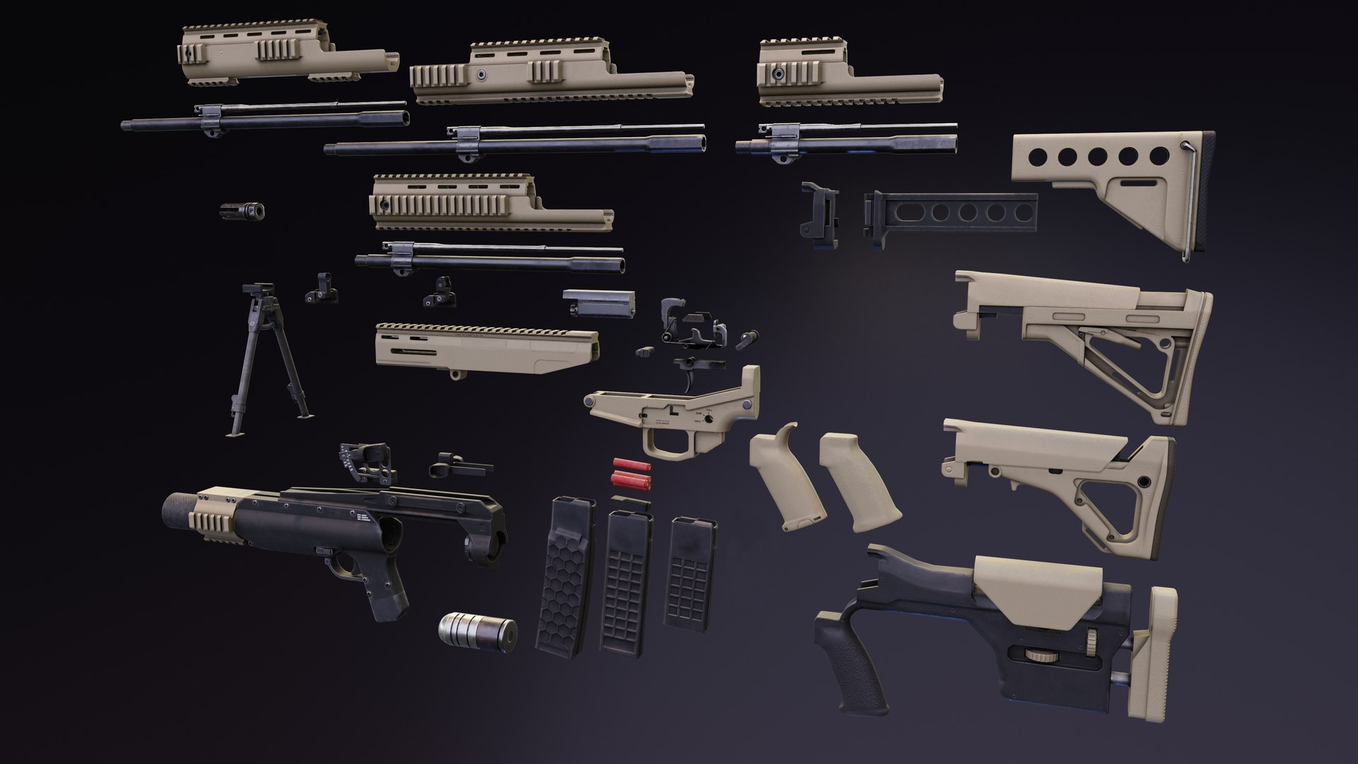 MX Rifles Series 3D Model - TurboSquid 2013537
