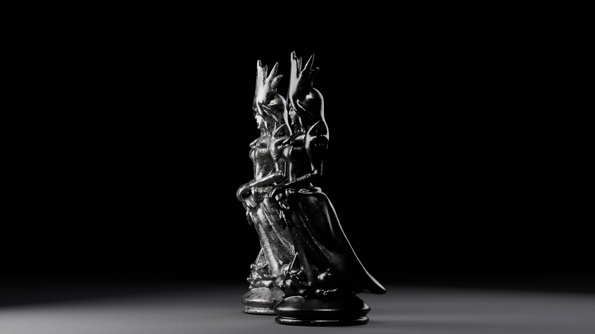 3D Model Queen - Realistic Metallic Bishop Chess Piece - TurboSquid 2301470