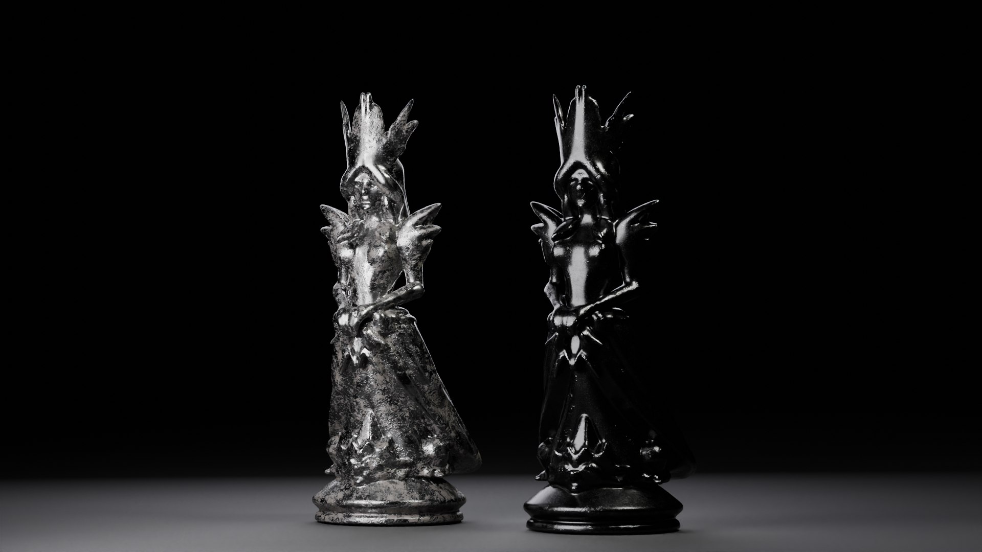 3D Model Queen - Realistic Metallic Bishop Chess Piece - TurboSquid 2301470