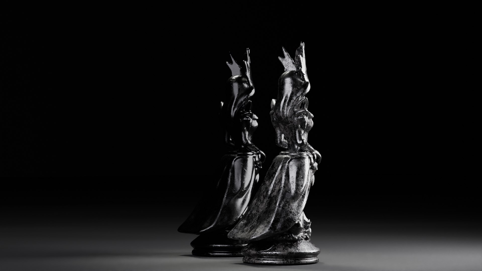 3D Model Queen - Realistic Metallic Bishop Chess Piece - TurboSquid 2301470