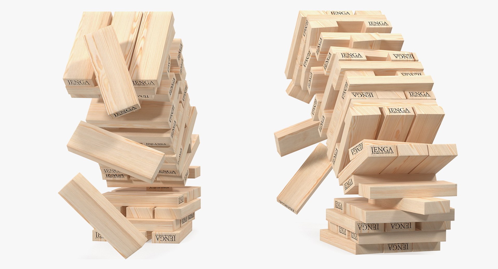 3D Jenga Tower Model - TurboSquid 1430440