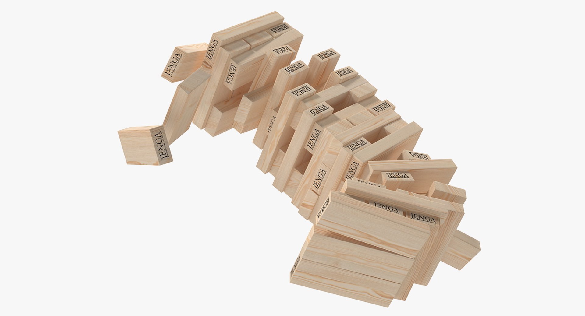 3D jenga tower model - TurboSquid 1430440